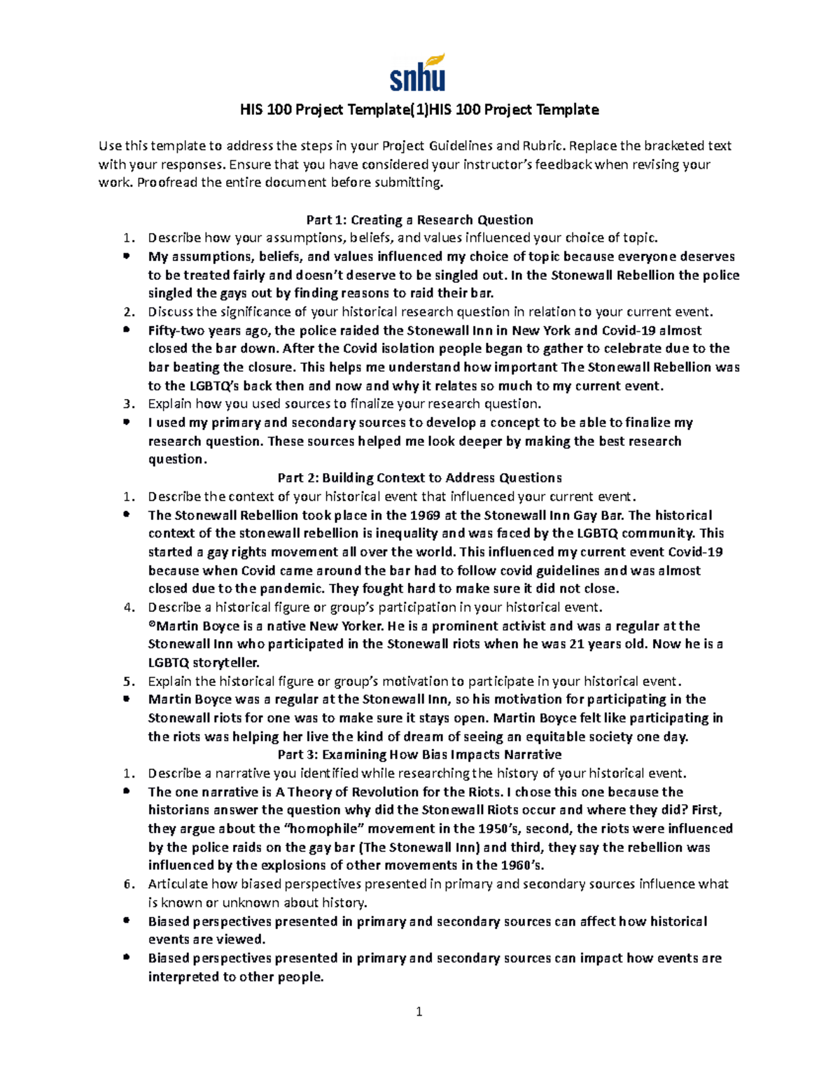 History project - sdscsd - HIS 100 Project Template(1)HIS 100 Project ...