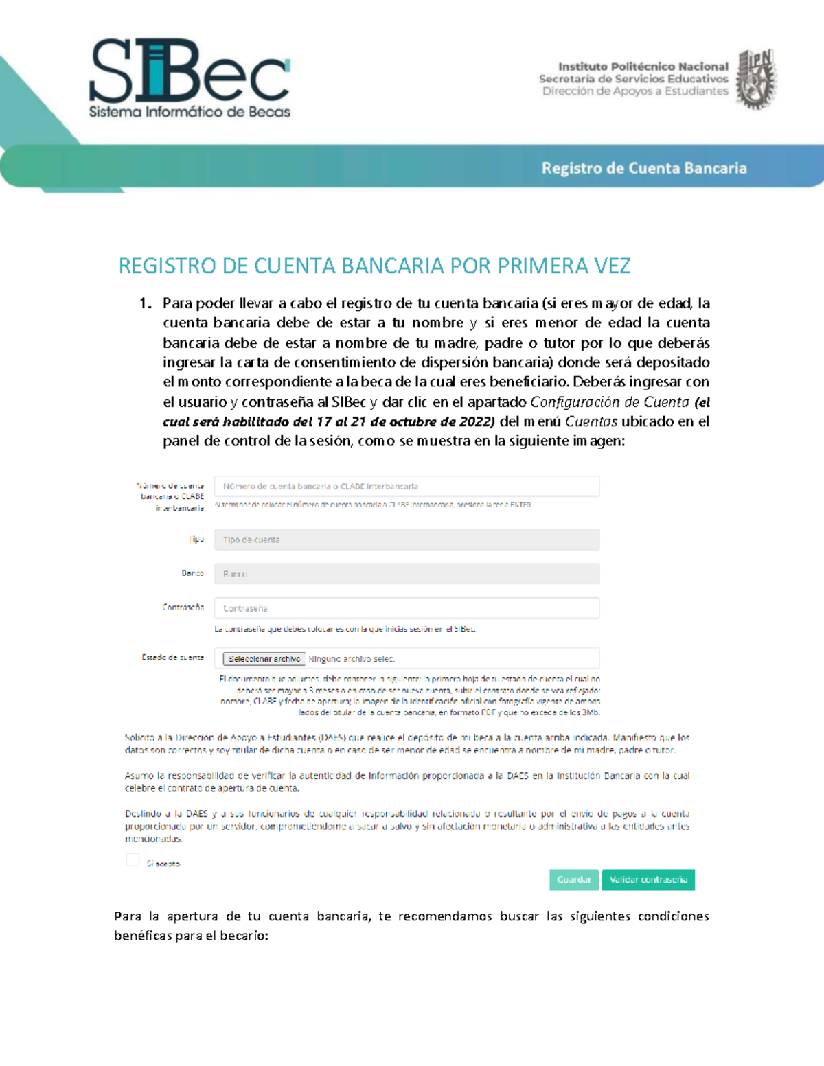 Manual-registro - vhvhv - REGISTRO DE CUENTA BANCARIA POR PRIMERA VEZ 1 ...