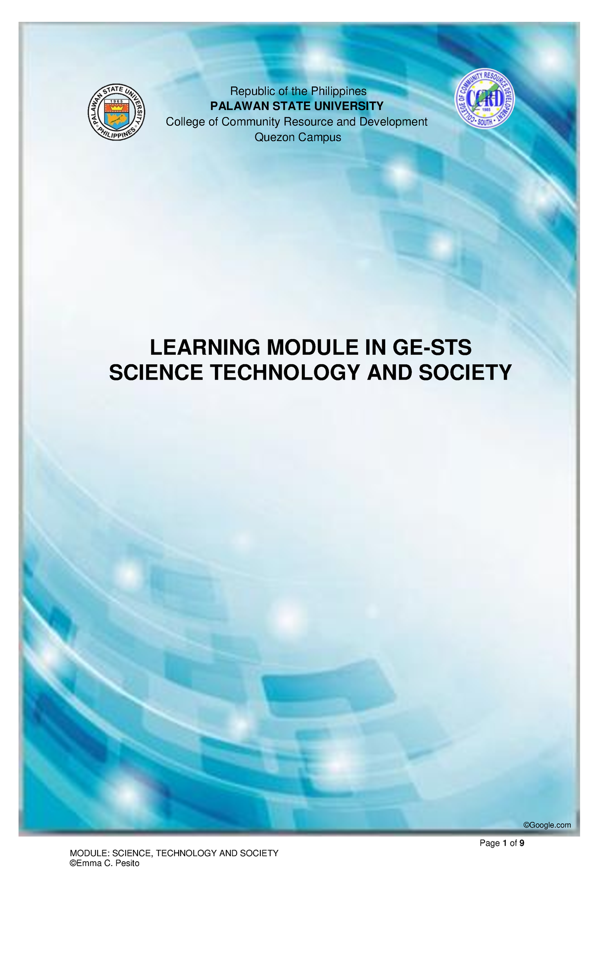 Module 1 - have a nice day ahead! - Page 1 of 9 MODULE: SCIENCE ...