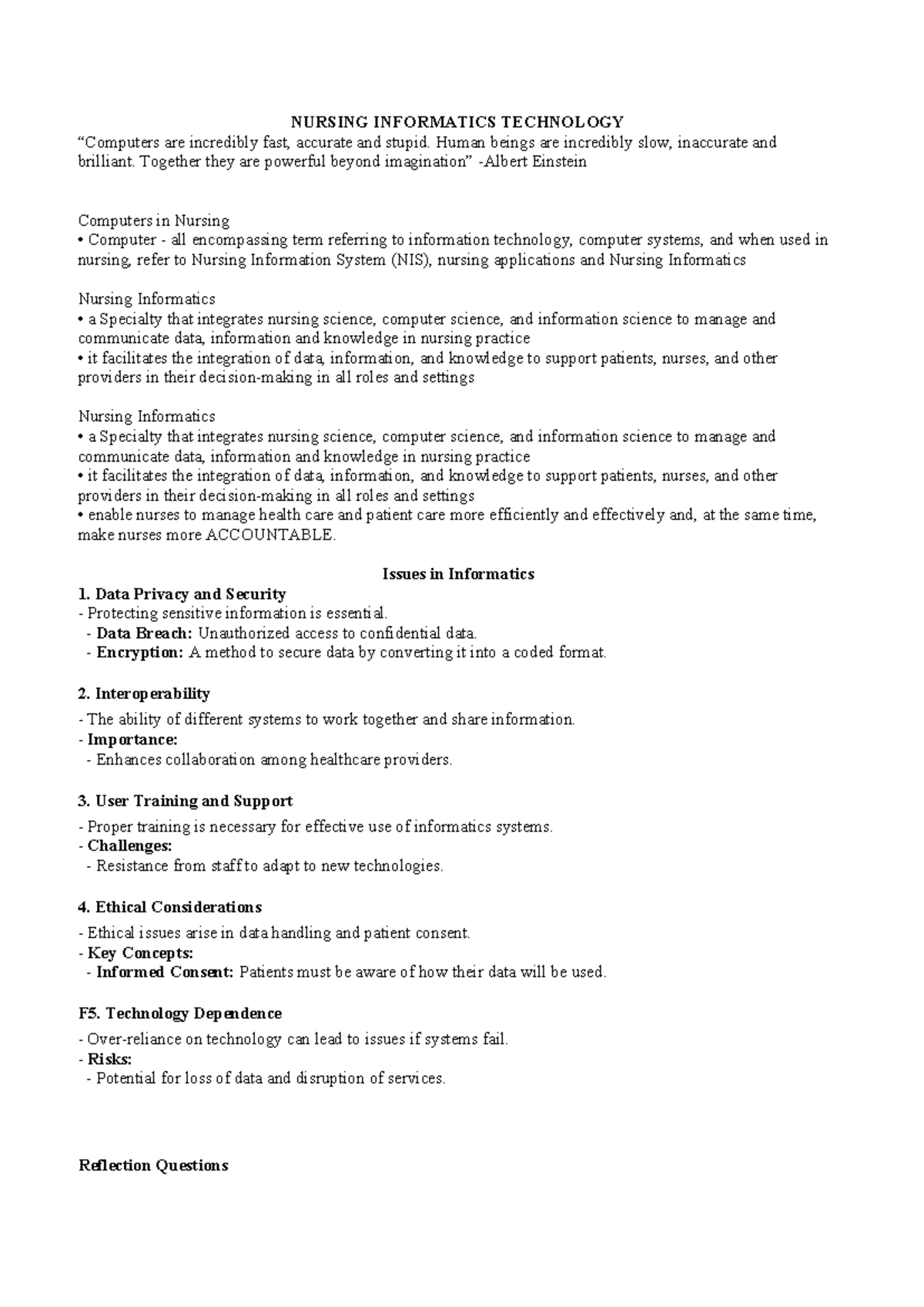 Nursing Informatics Technology - NURSING INFORMATICS TECHNOLOGY ...