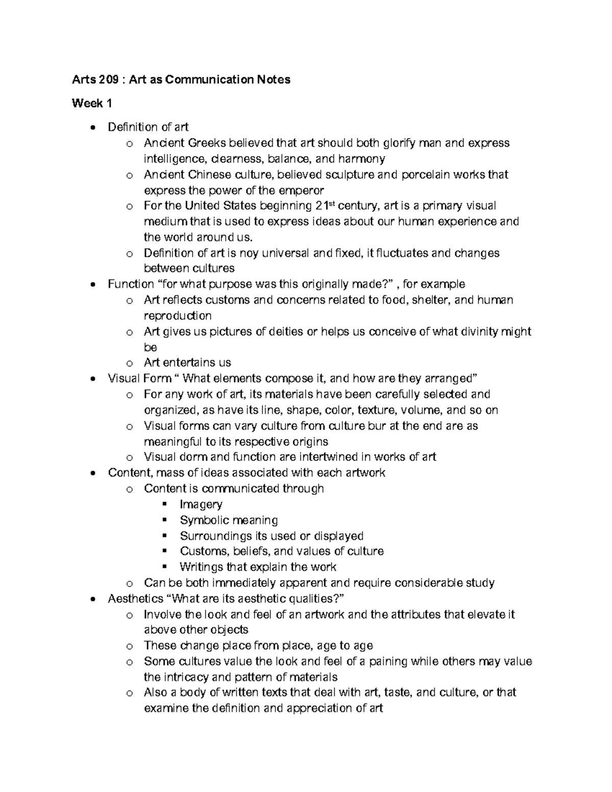 ARTS 209 - Arts 209: week 1 - week 3 notes from readings - Arts 209 ...