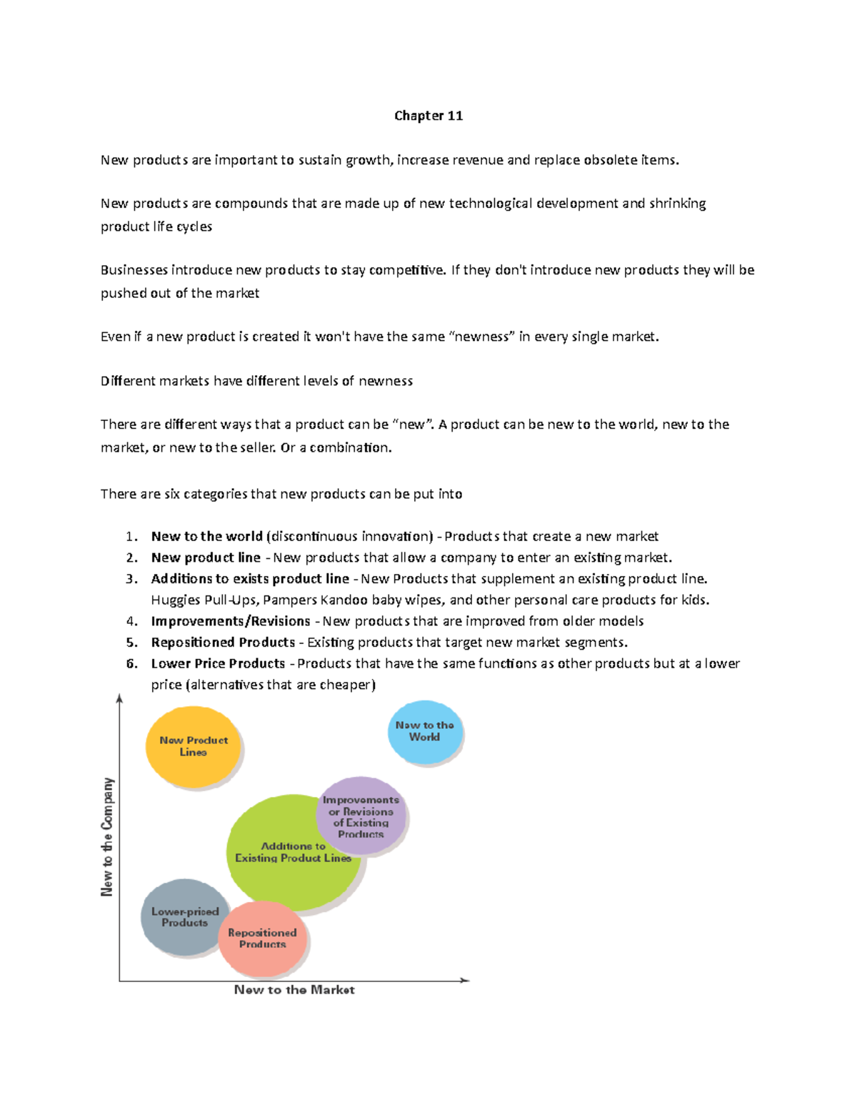 Chapter-11 - textbook chapter 11 notes - Chapter 11 New products are ...