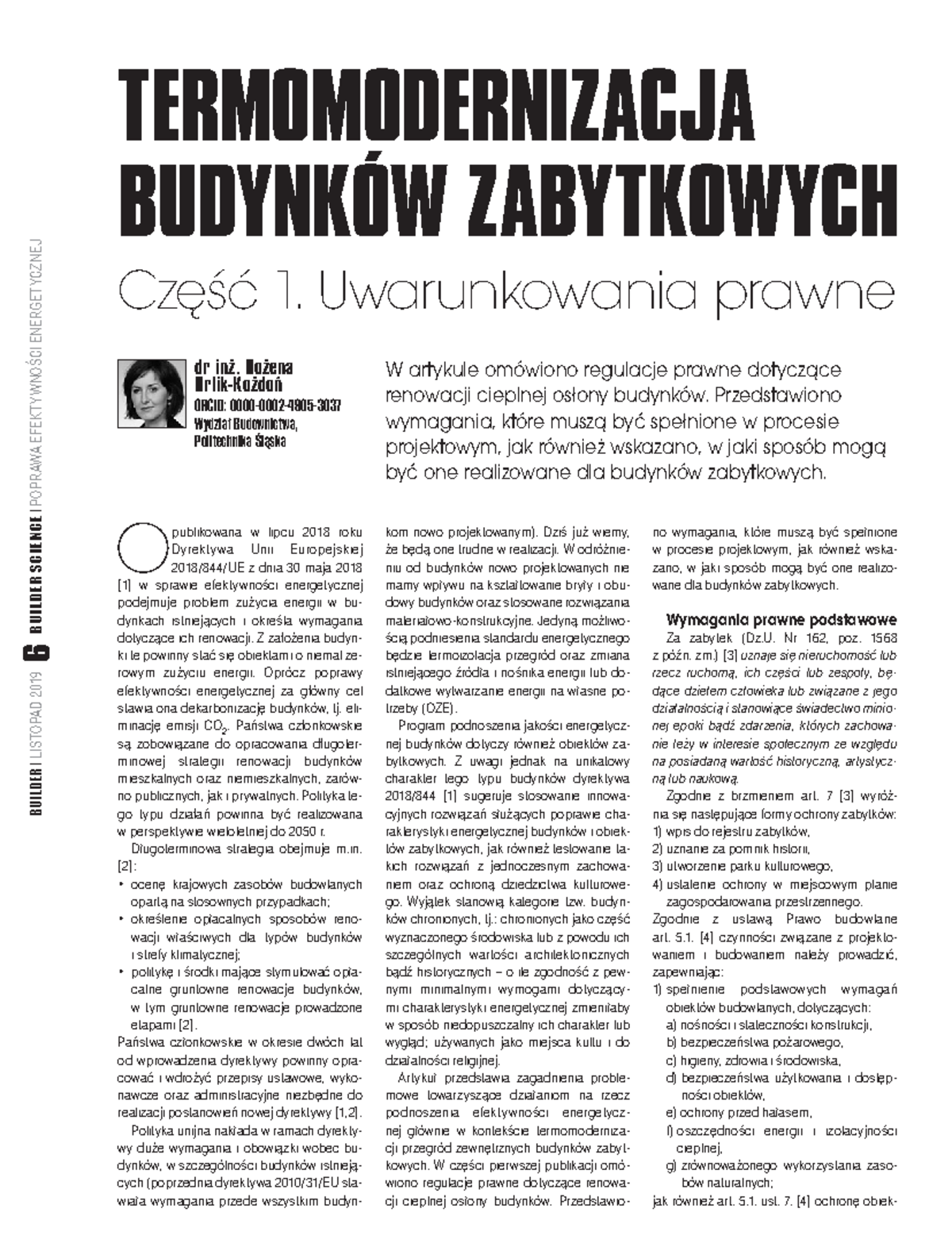 Termomodernizacja budynków zabytkow - TERMOMODERNIZACJA BUDYNKÓW ...