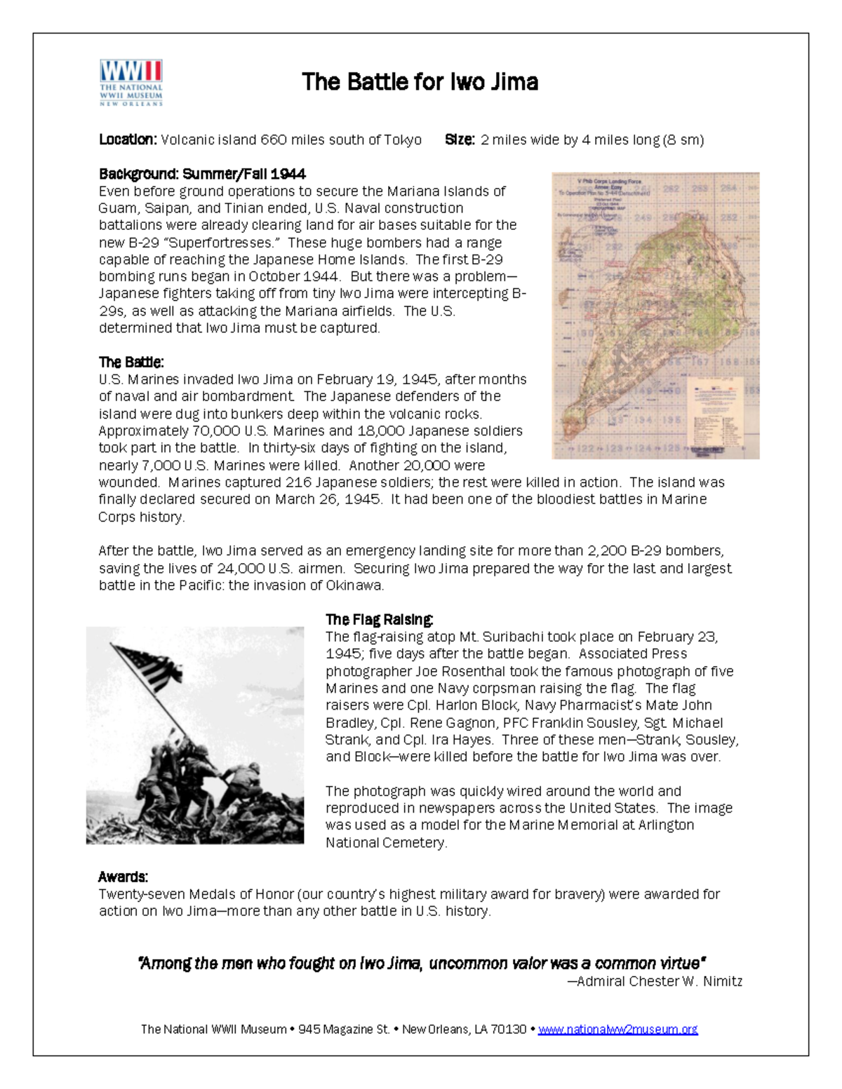 Iwo jima fact sheet - Movie review - The Battle for Iwo Jima Location ...