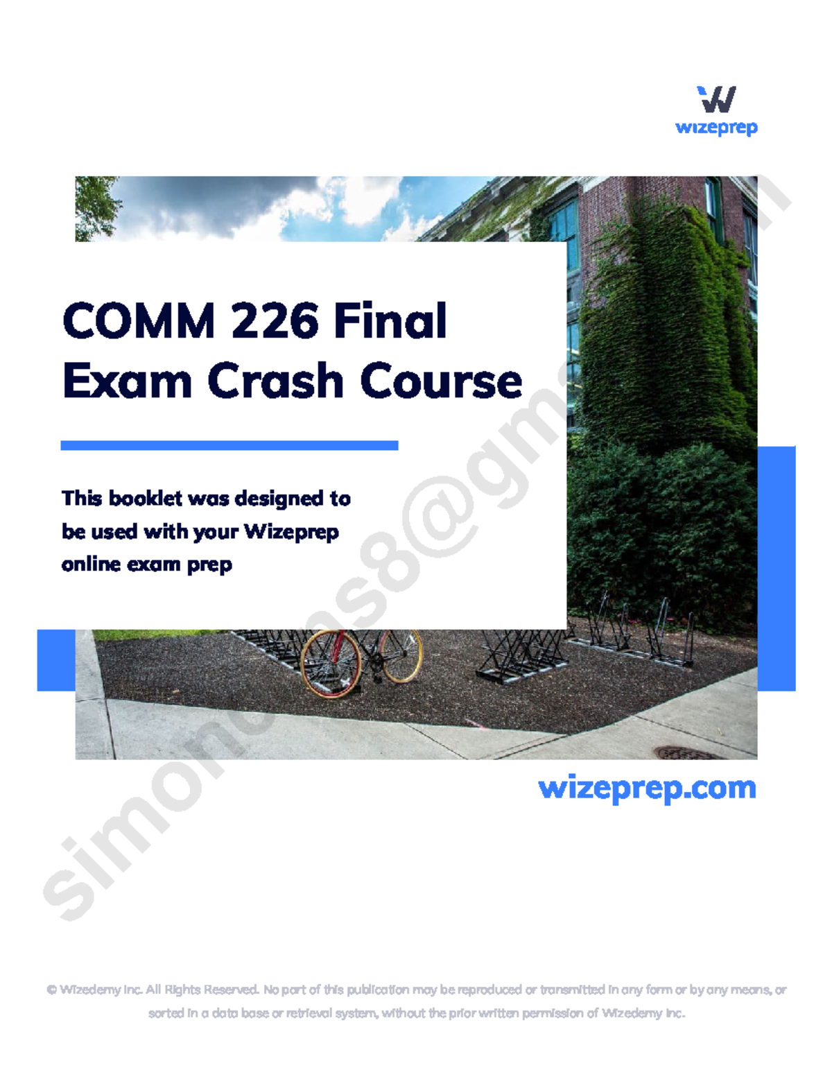 COMM 226 - Notes - COMM 226 Final Exam Crash Course This booklet was ...