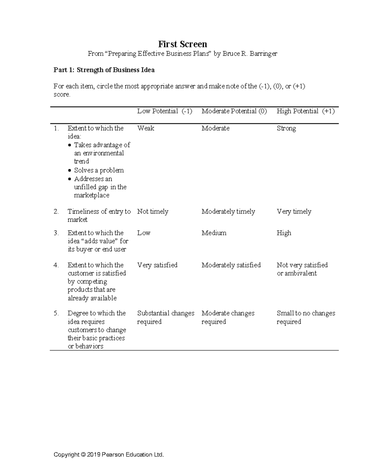 04 First Screen Tool - Lecture notes 4 - First Screen From Effective ...
