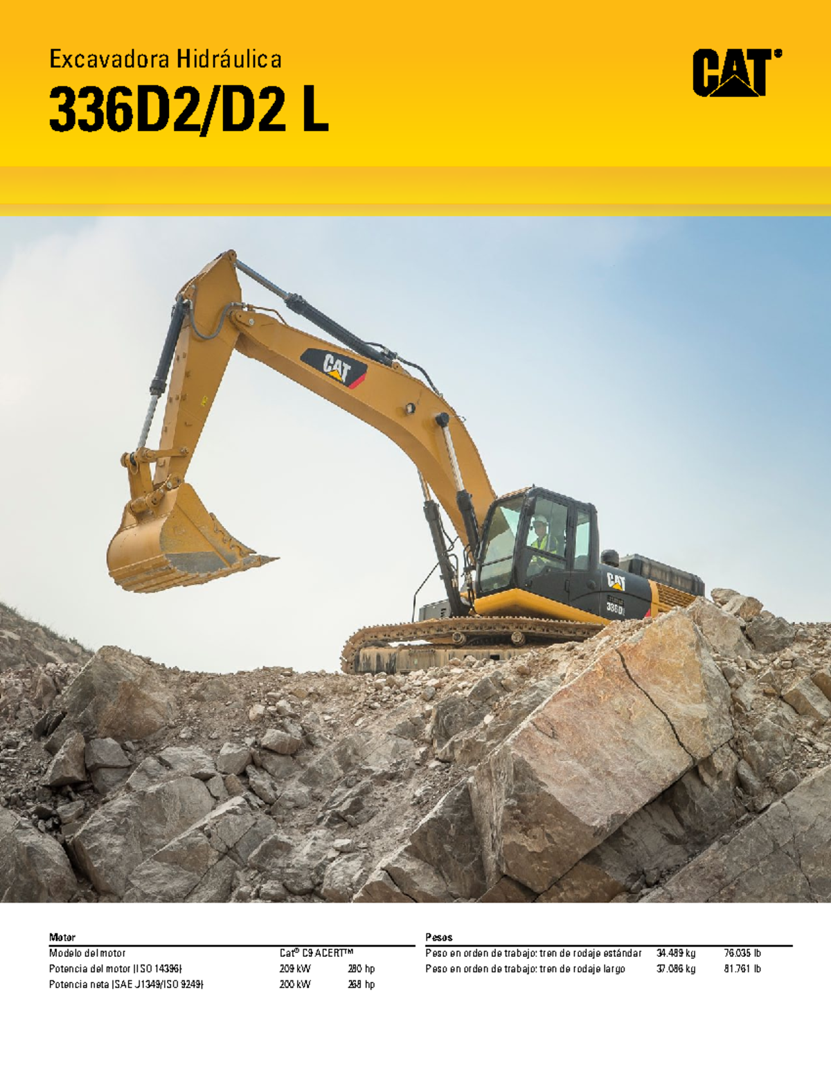 Especificaciones 336 D2 - D2L - ingeniería de métodos - Studocu