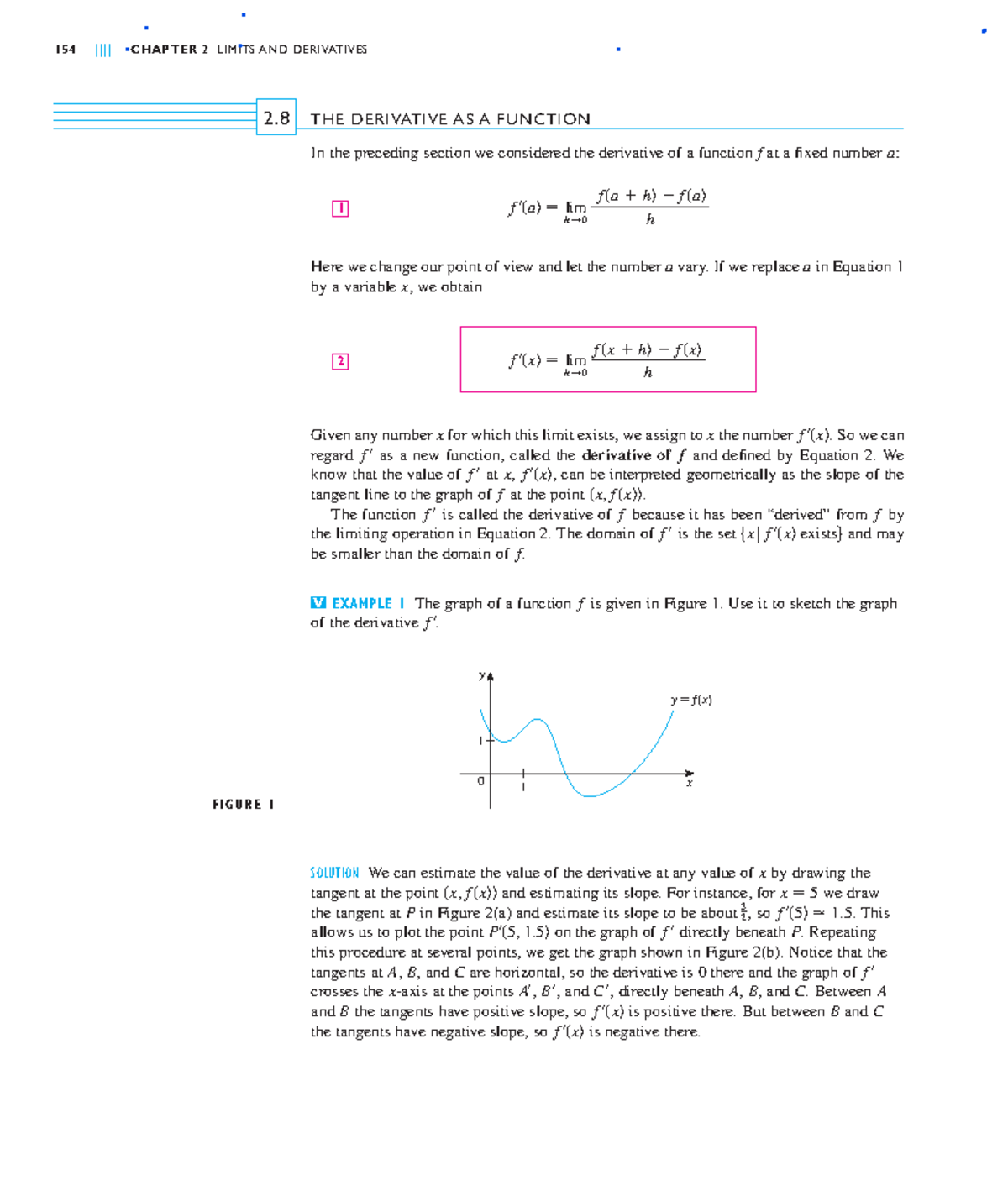 Math ch 2-8 - Math work - ####### THE DERIVATIVE AS A FUNCTION ...