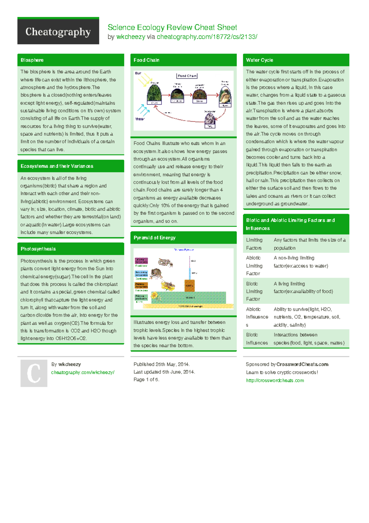 Ecology-review - ecology review - by wkcheezy via cheatography/18772/cs ...