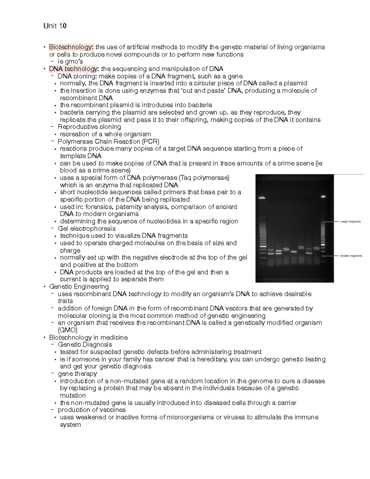 Unit 10 - Lecture notes and review exercise for chapter 10 ...
