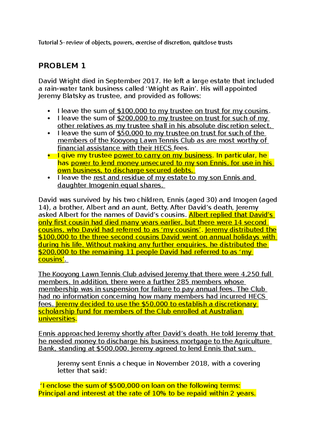 Tutorial 5 - Tutorial 5- review of objects, powers, exercise of ...