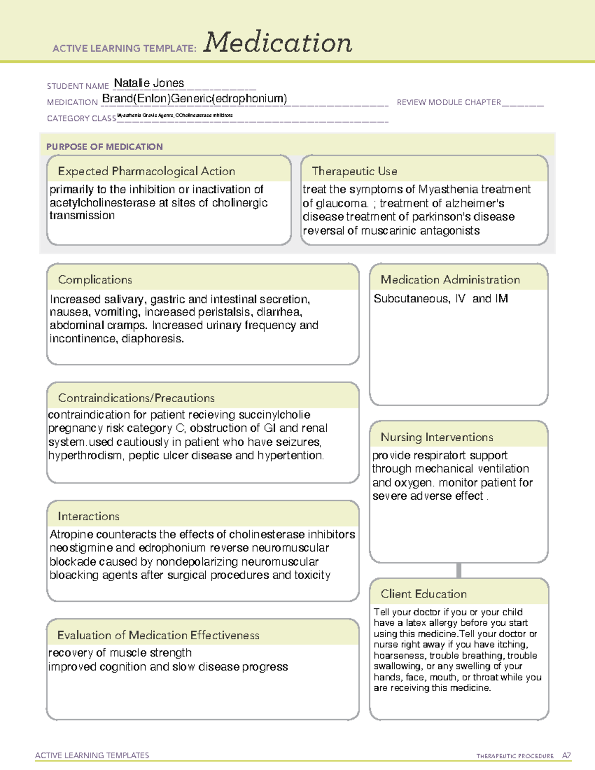 Enlon Med temp pharm 2 - medication temp - ACTIVE LEARNING TEMPLATES ...