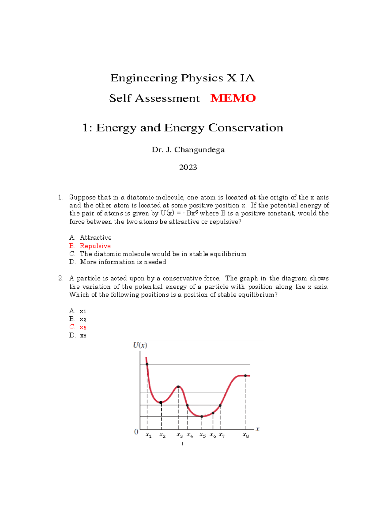 5 - Lecture Examples - Energy and Energy Conservation - Engineering ...