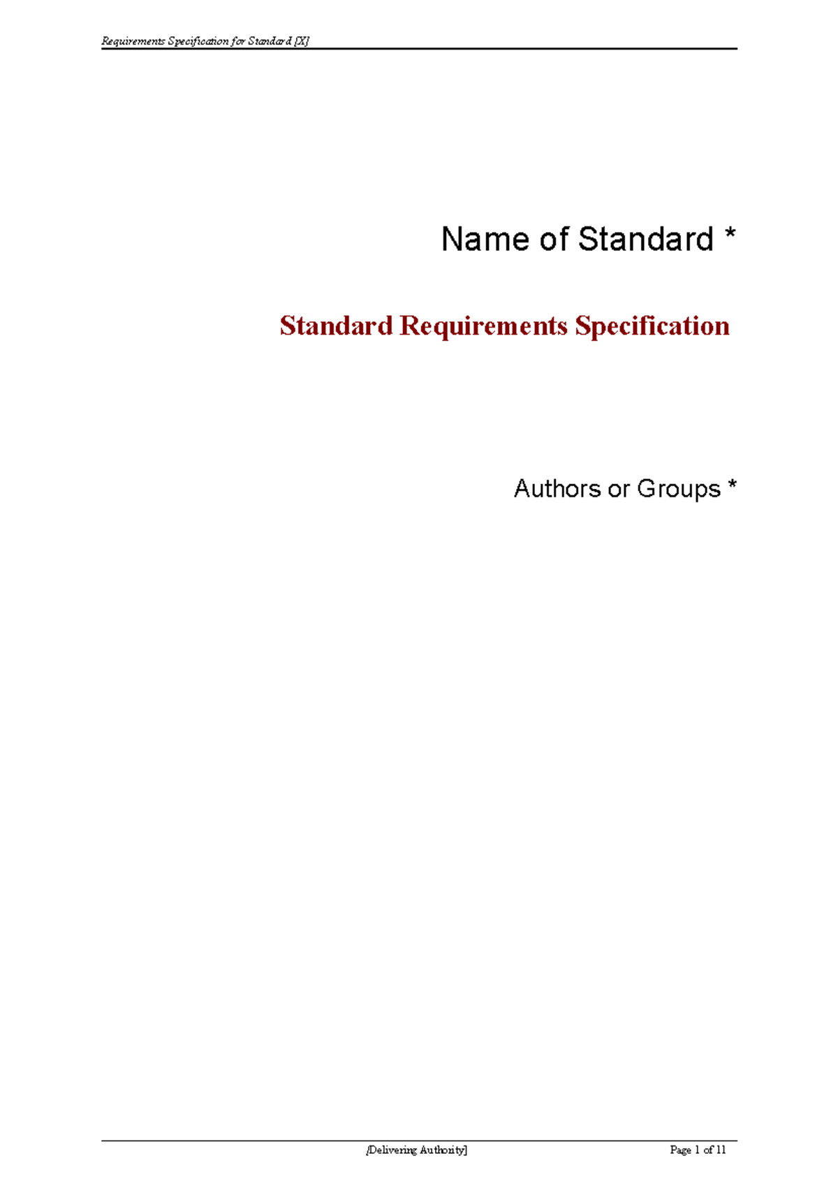 Requirements Specification Template 2 - Requirements Specification for ...