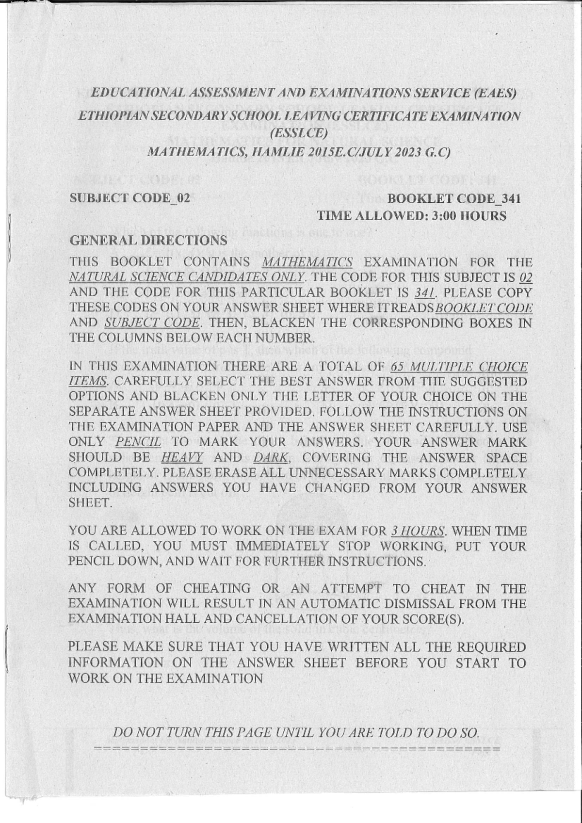 Mathematics ( Esslce) - Calculus I - Studocu