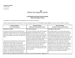 Cj-205 Project One - Stephanie Ledbetter StudentId# Date: August 5th ...