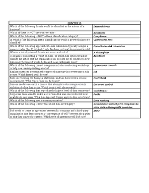 Comp TIA Security+ Guide to Network Fundamentals - EOC Ch. 4 - CHAPTER 4 An IOC occurs when what ...