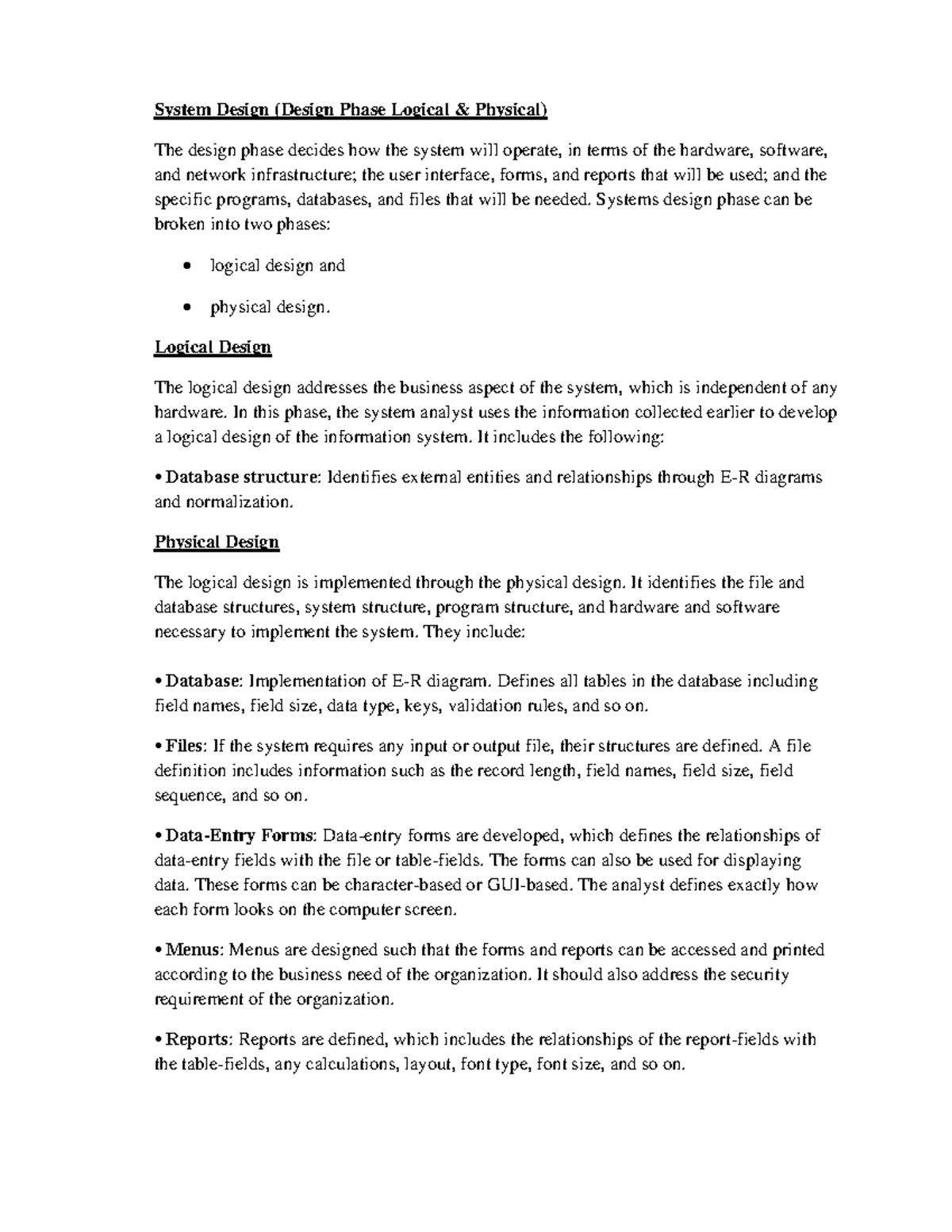 DBMS lesson 4-converted - System Design (Design Phase Logical ...