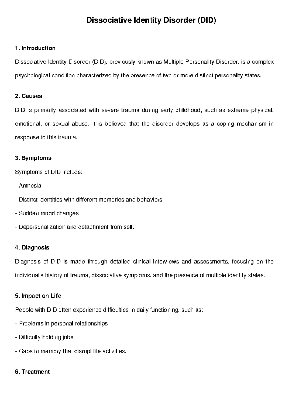 Dissociative Identity Disorder Presentation - Dissociative Identity ...
