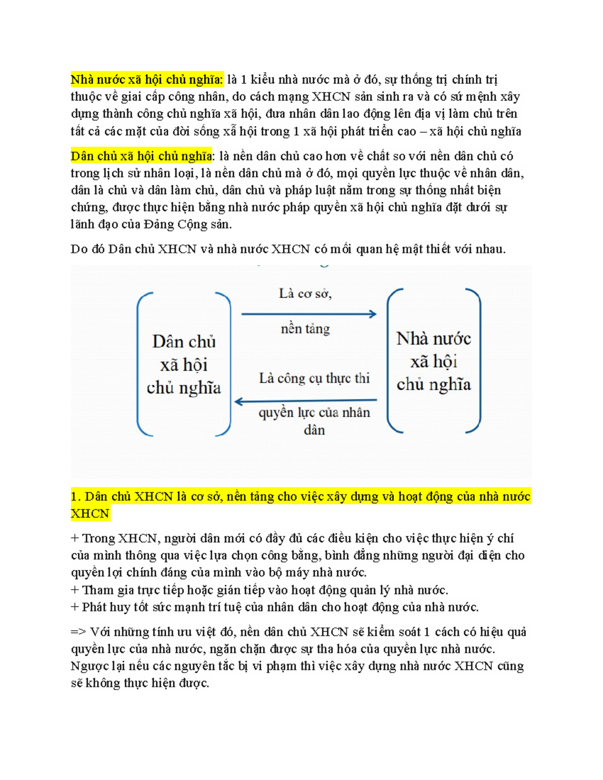 Mối quan hệ giữa nhà nước XHCN và dân chủ XHCN - Nhà nước xã hội chủ ...