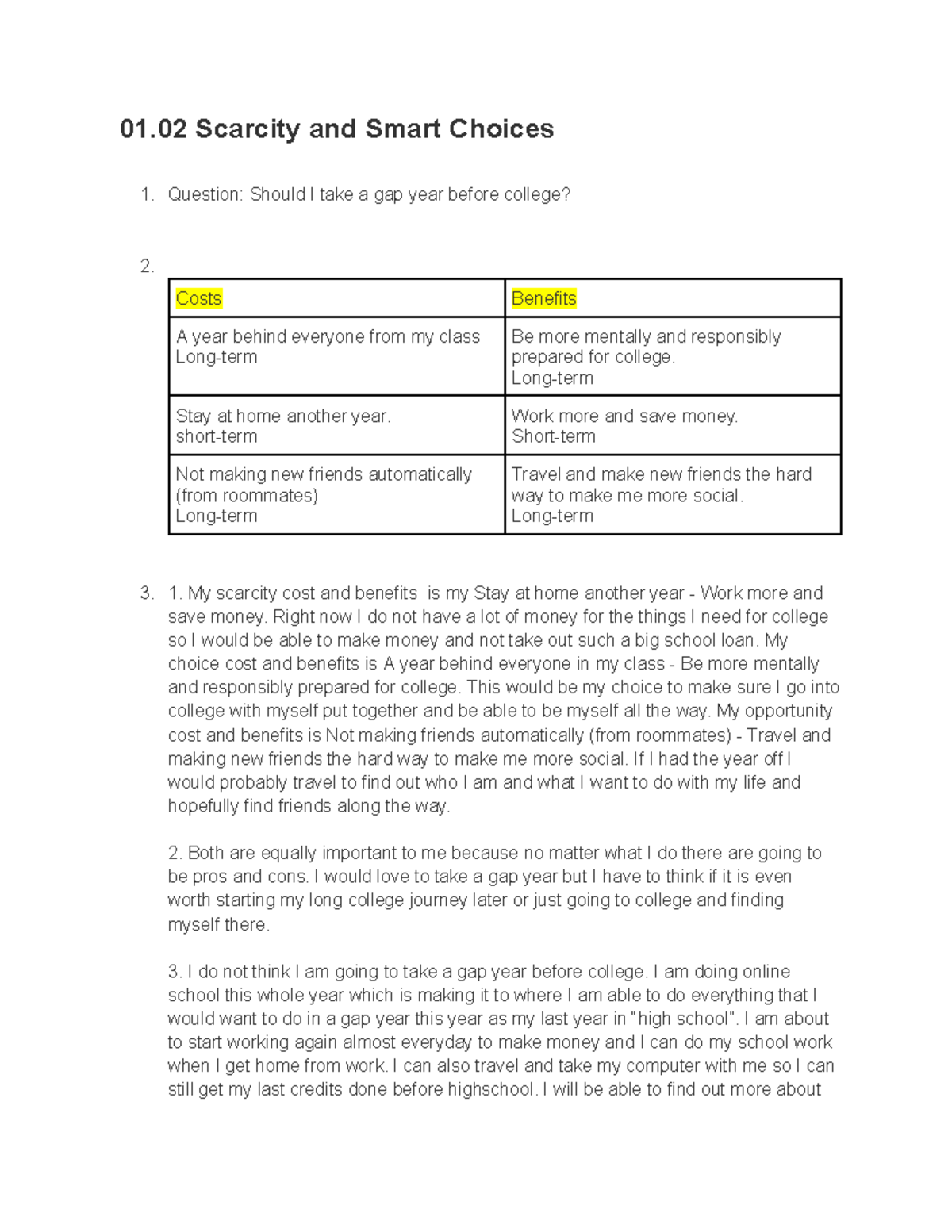 01.02 Scarcity and Smart Choices - 01 Scarcity and Smart Choices 1 ...