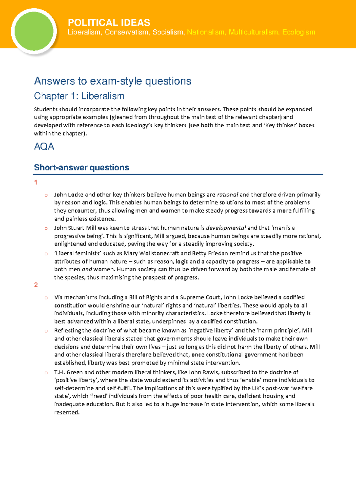 Political- Ideas - Liberalism, Conservatism, Socialism, Nationalism ...