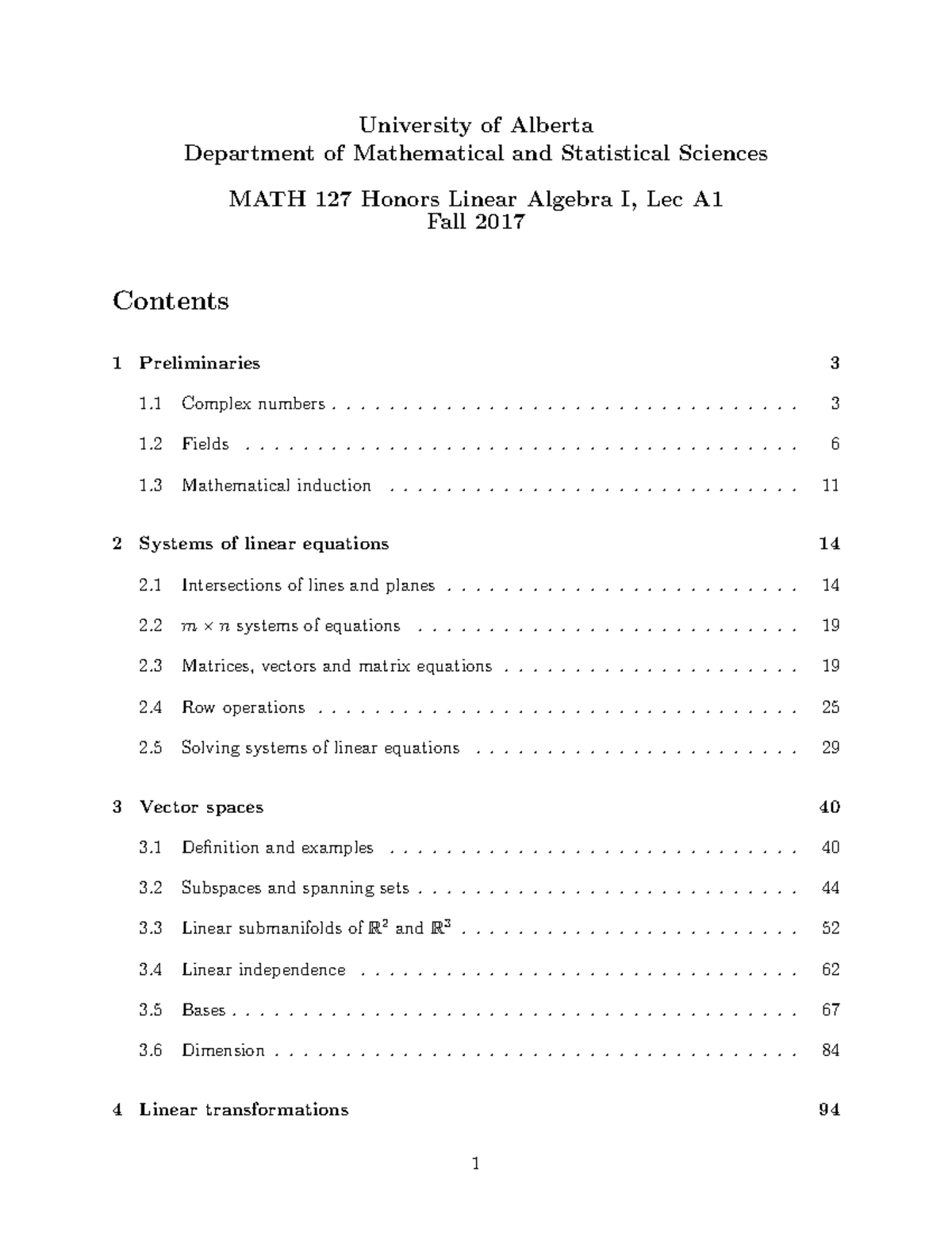 MATH127 Fall 2017 Lecture notes for students - University of Alberta ...