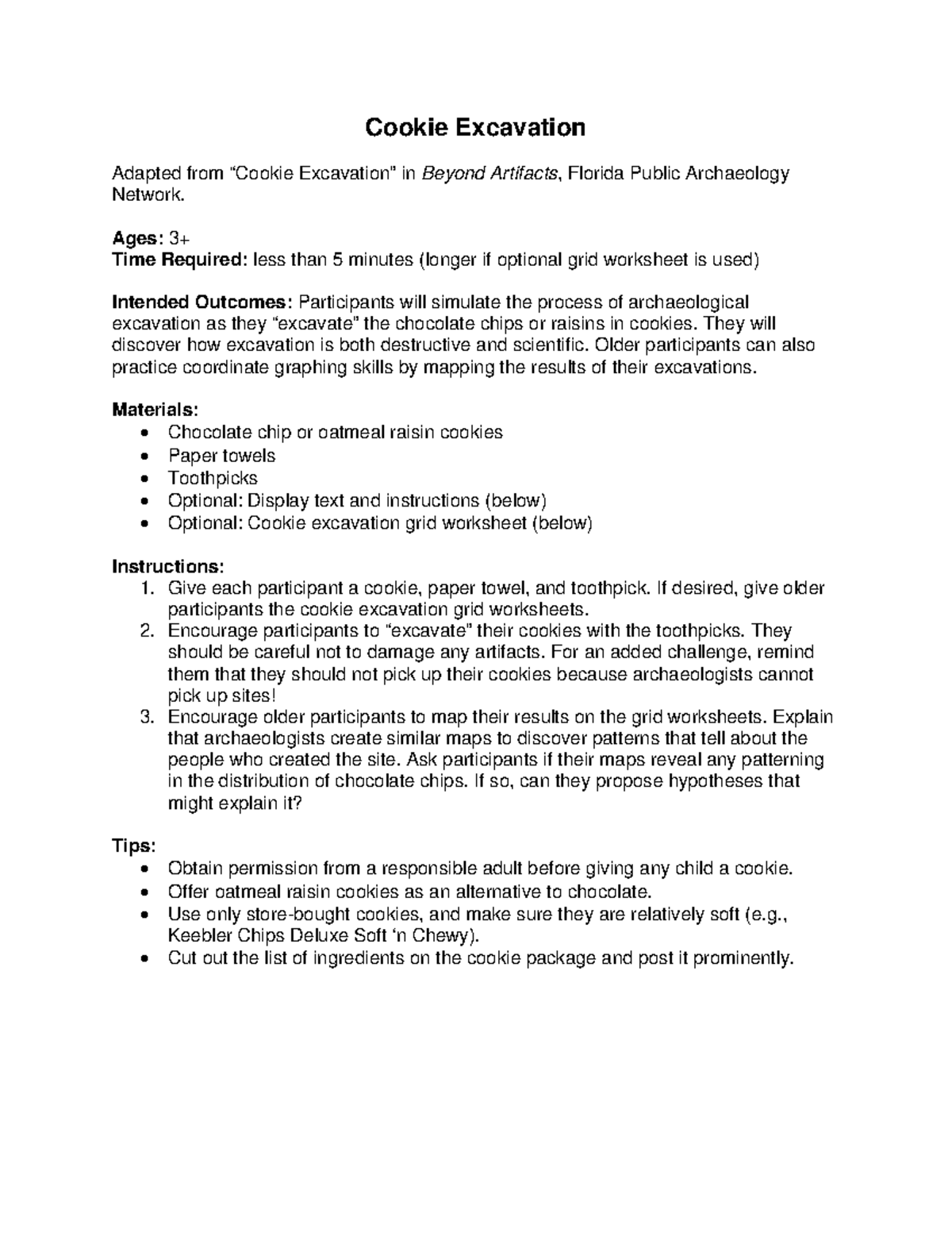 Cookie-Excavation - Archaeological dig practise - Cookie Excavation ...