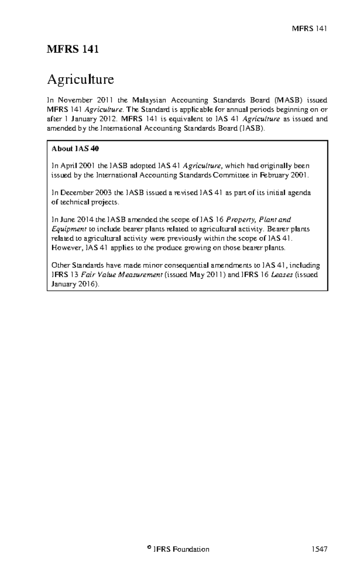 MFRS 141 - Biology Assets Full Standards - MFRS 141 Agriculture In ...