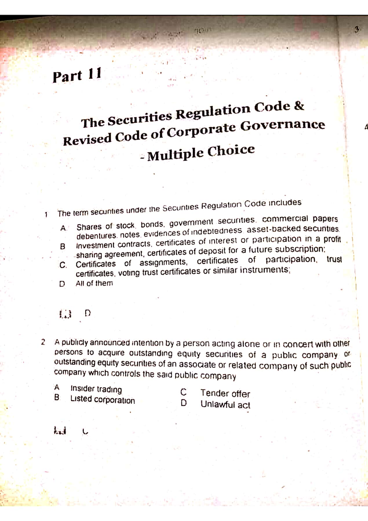 The Securities and Regulation Code by Ampongan - Business Taxation ...