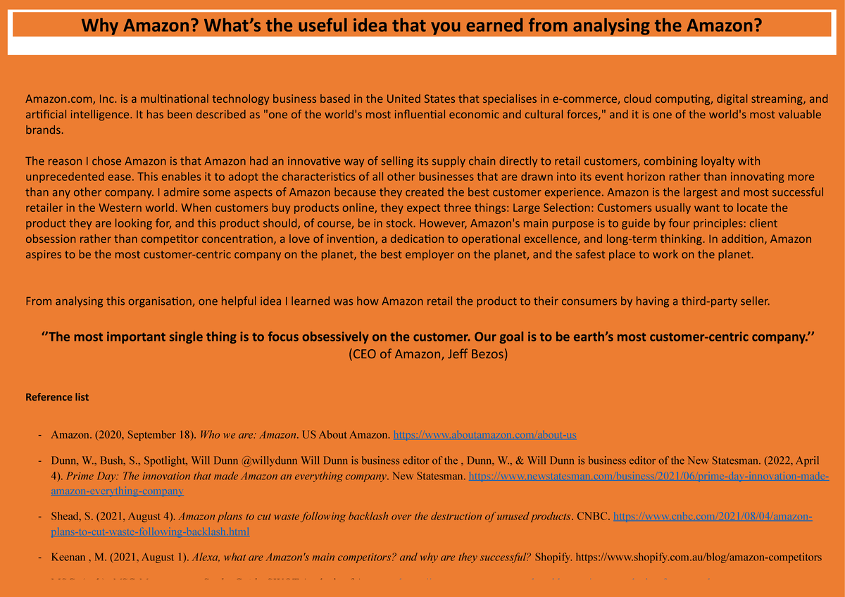 Visualisation of Amazon - Amazon, Inc. is a multinational technology ...