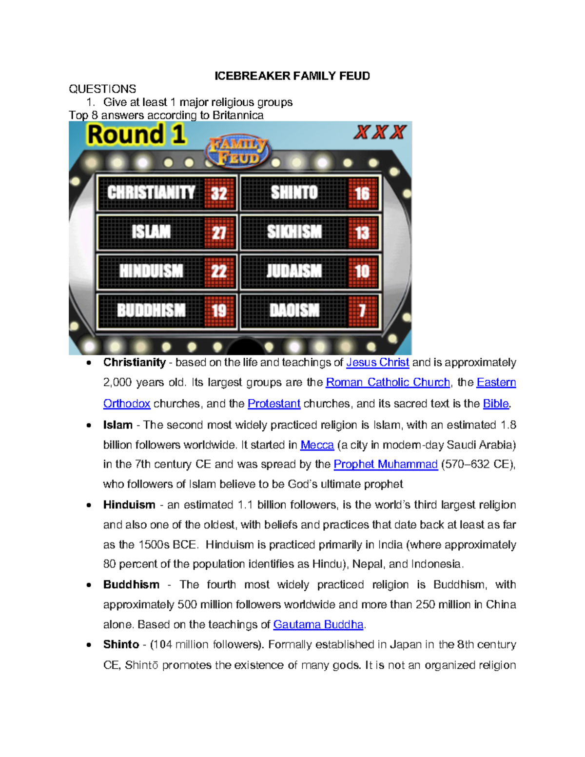 Family-FEUD- Infos - ice breaker game - ICEBREAKER FAMILY FEUD ...