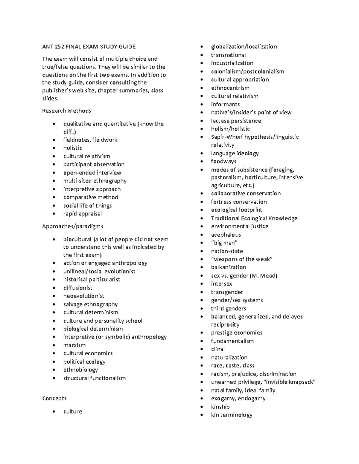 ANT 252 study guide - Warning: TT: undefined function: 32 Warning: TT: undefined function: 32 ...