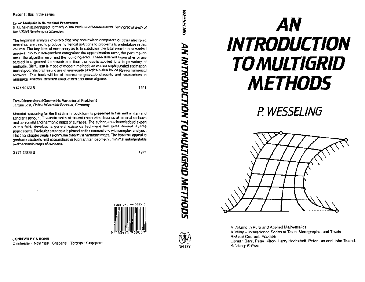 An Introduction to Multi Grid Methods - P. Wesseling - Engineering ...