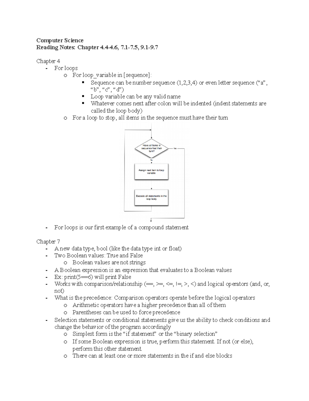 CS (R) Chapter 4, 7.1-7.5, 9 - Computer Science Reading Notes: Chapter ...