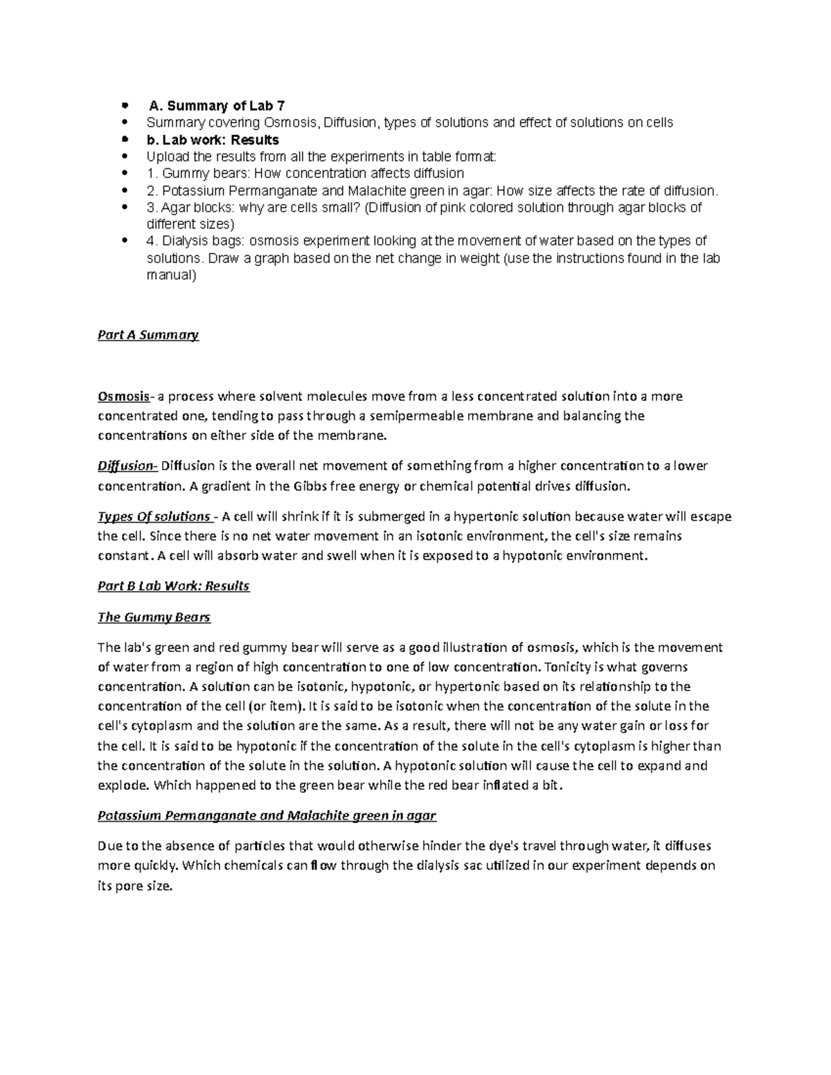 Week 7 Lab work - Week 7 Lab Work - A. Summary of Lab 7 Summary ...