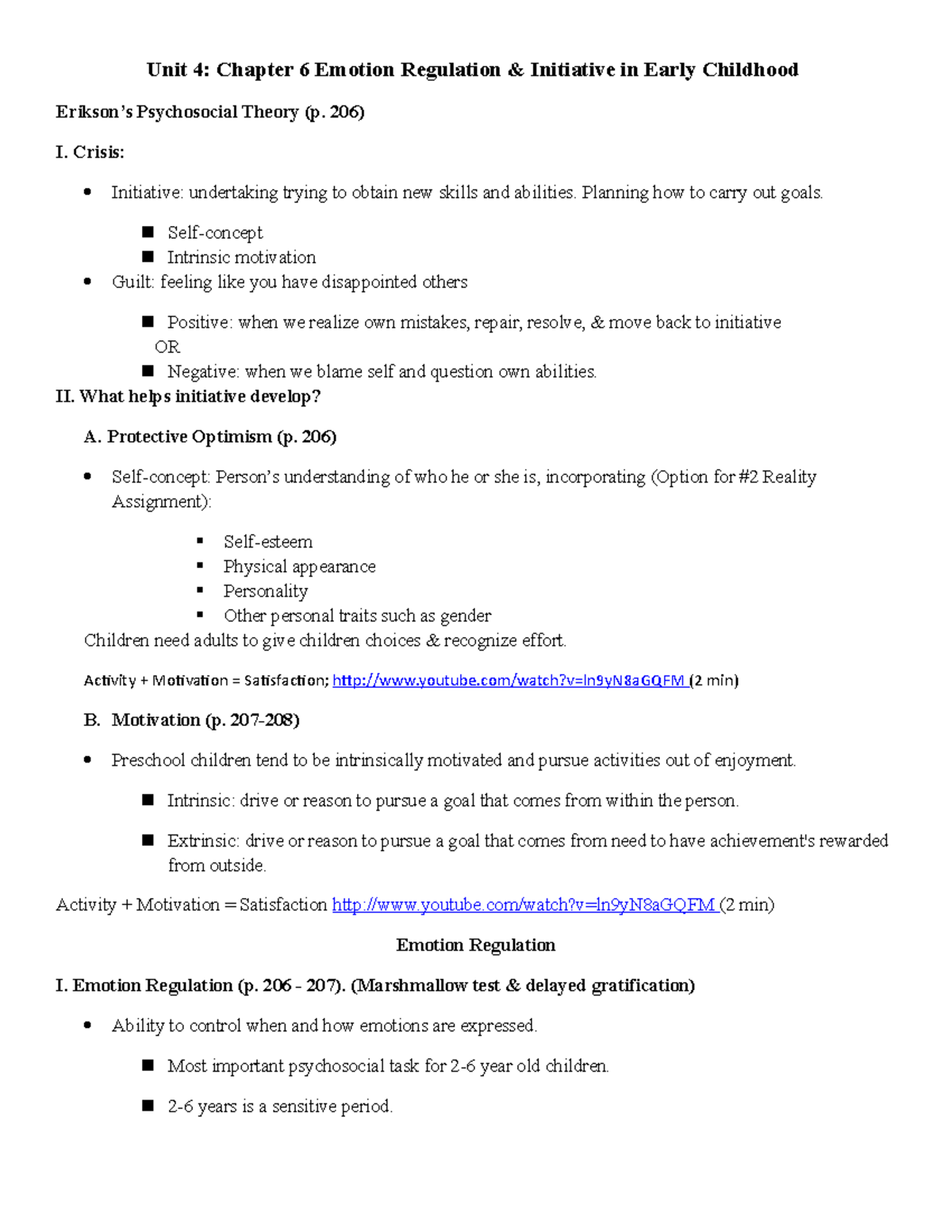 Unit 4: Chapter 6 Emotion Regulation & Initiative in Early Childhood ...