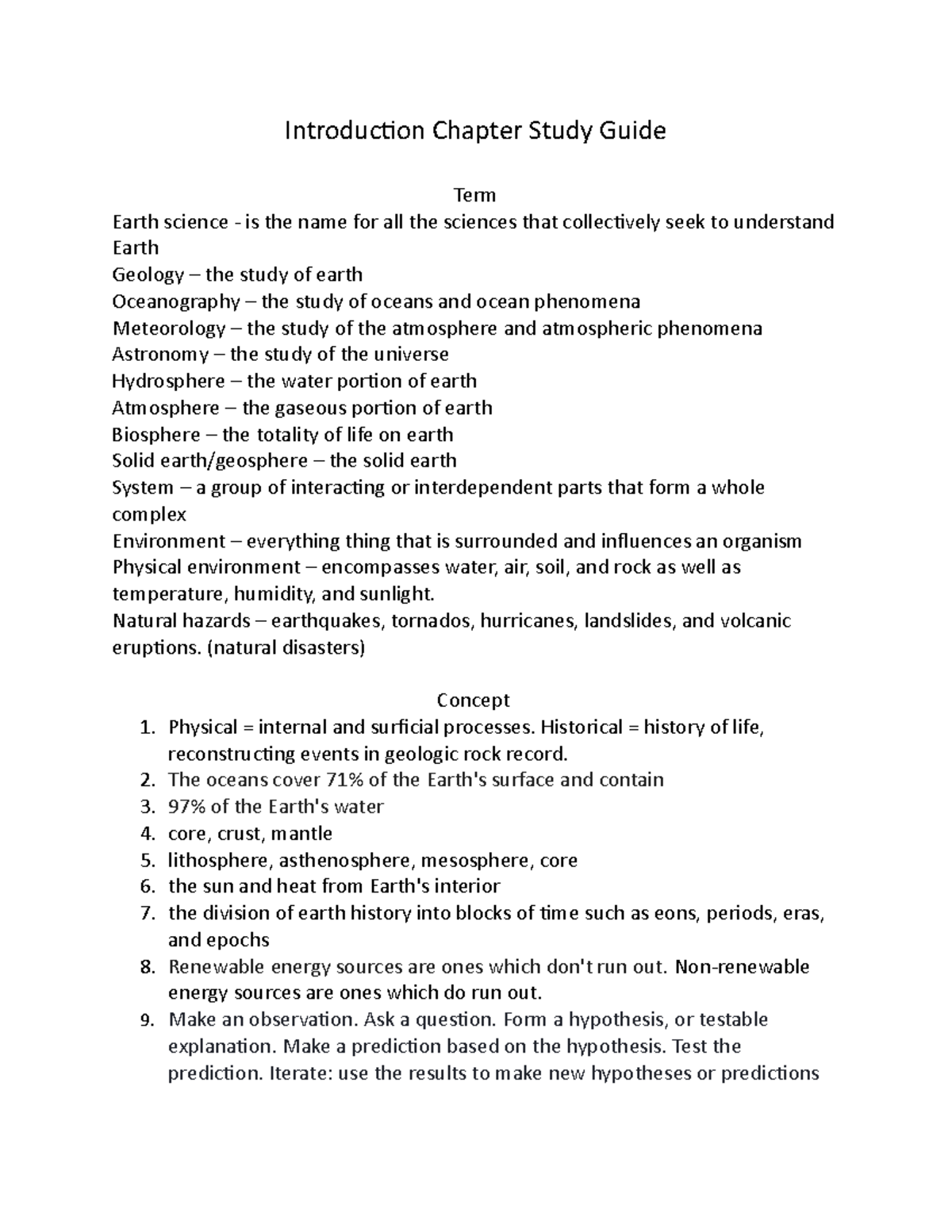 Introduction Chapter Study Guide - Introduc琀椀on Chapter Study Guide ...