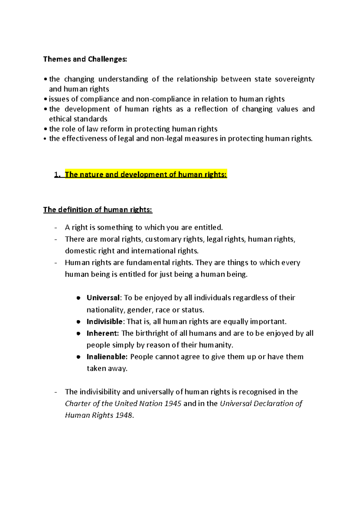 Understanding State Sovereignty and Human Rights - Studocu