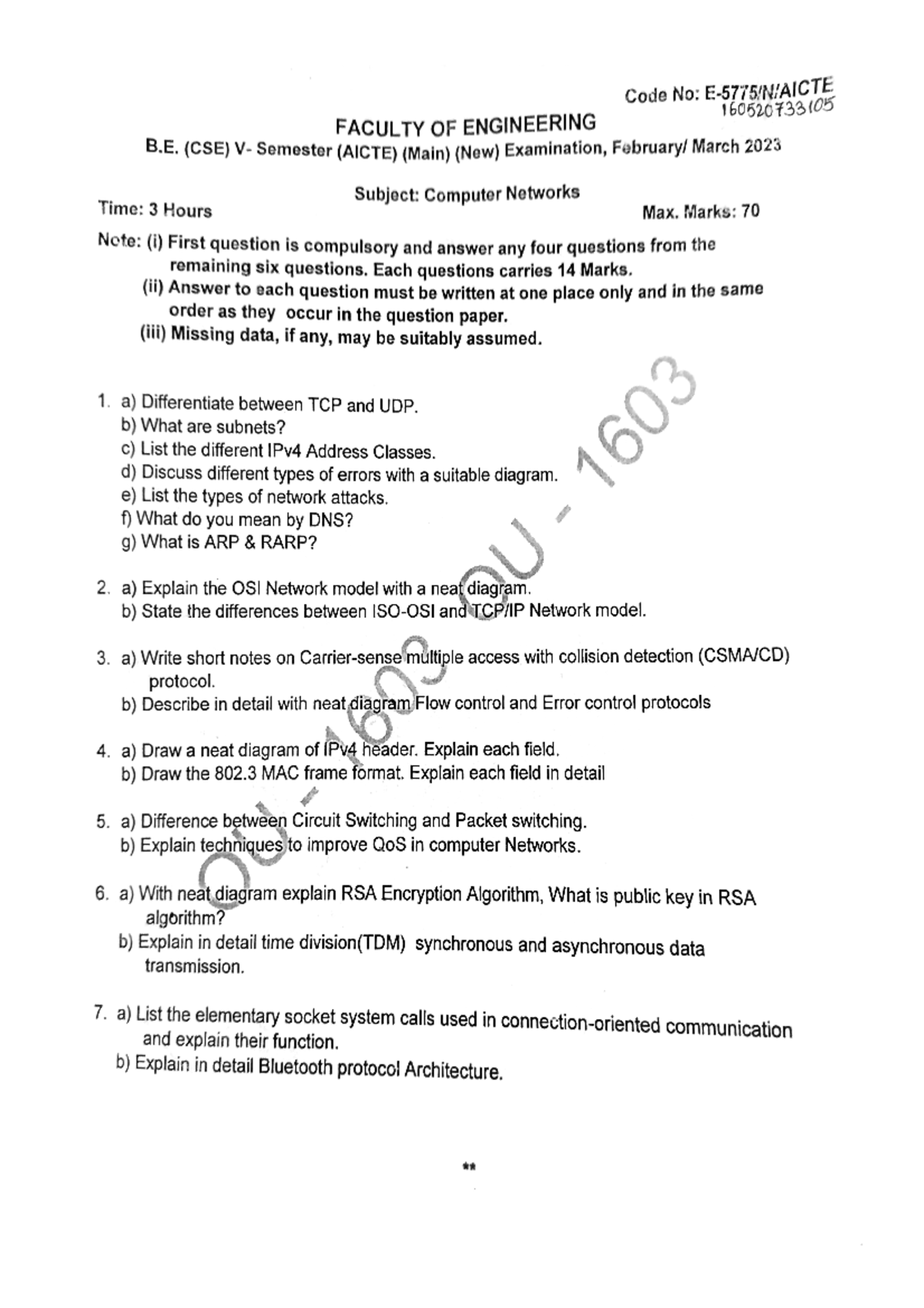 Computer Networks 2023 - Computer Science and Engineering - Studocu
