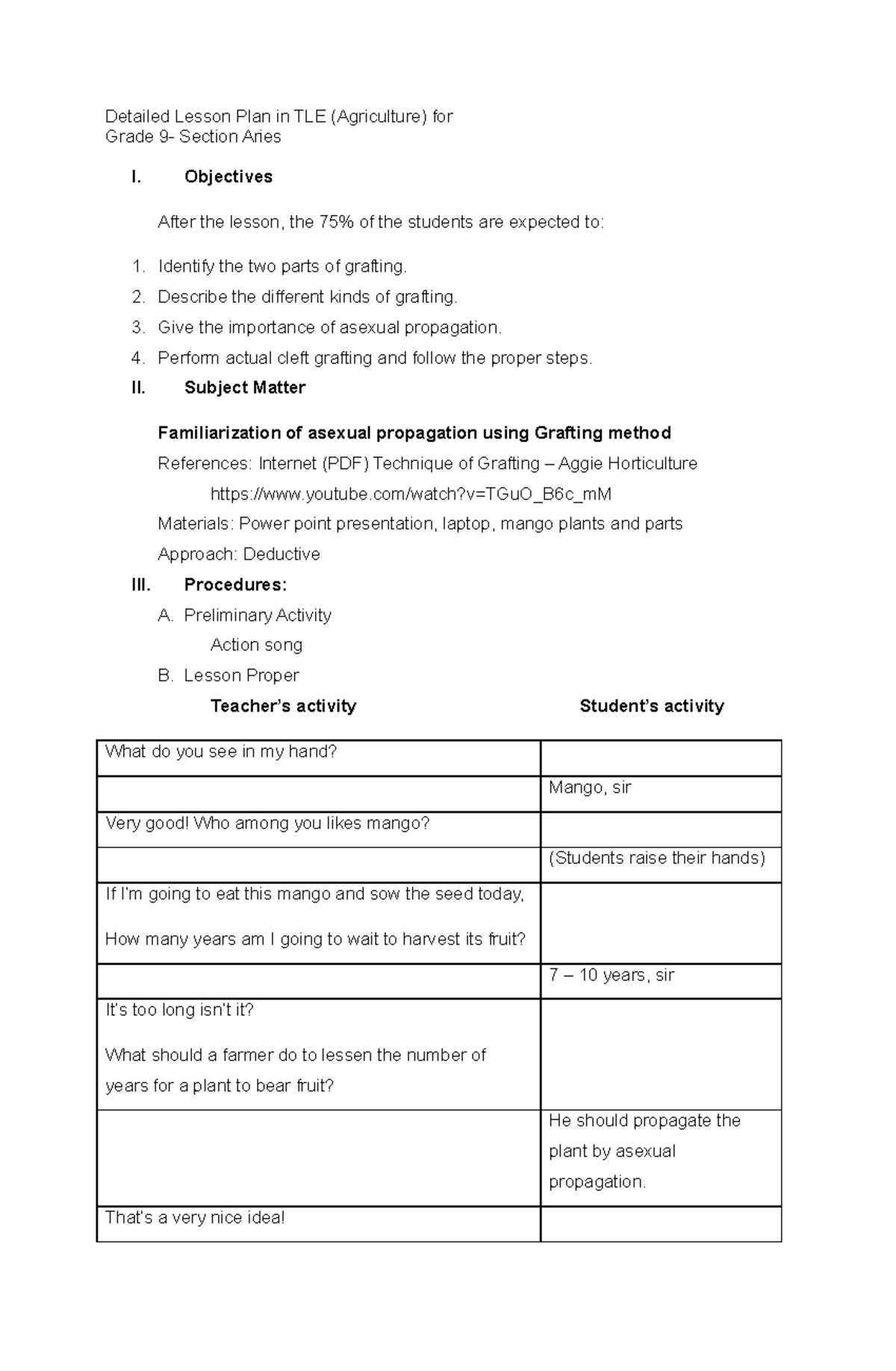 Sample Detailed Lesson Plan-in-plant-propagation-Grafting-2 - Detailed ...