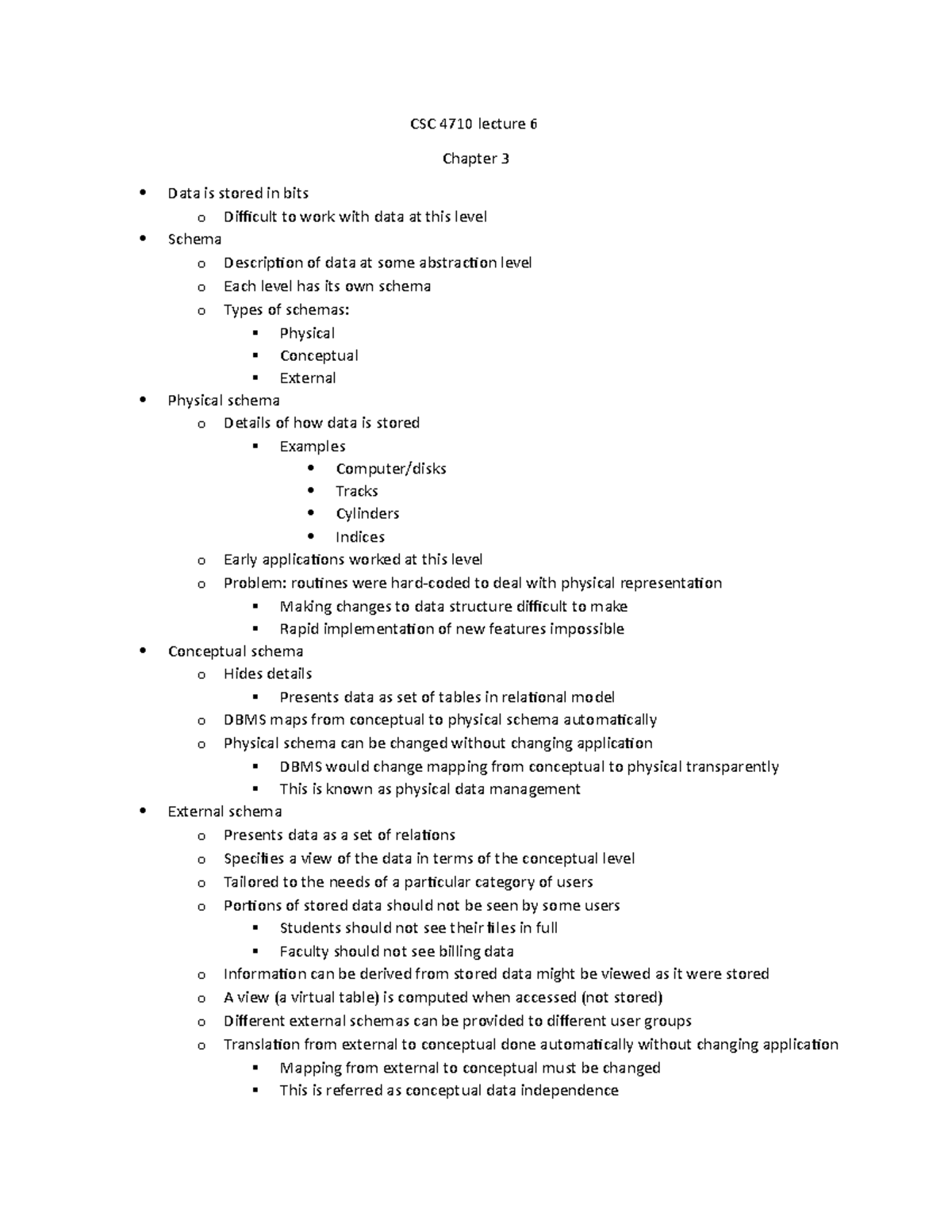Csc 4710 Lecture 5 Csc 4710 Lecture 6 Chapter 3 Data Is Stored In Bits O Difficult To Work