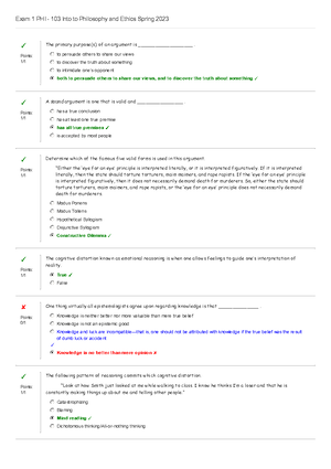 Argument Matrix and Informal Fallacies part 2 - PHI-103 - Studocu