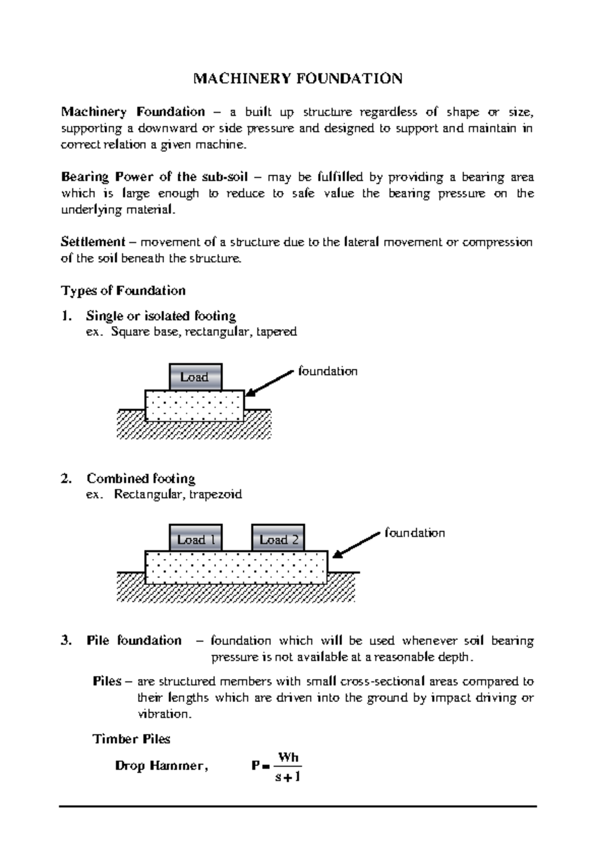 Machinery Foundation - MACHINERY FOUNDATION Machinery Foundation – a ...
