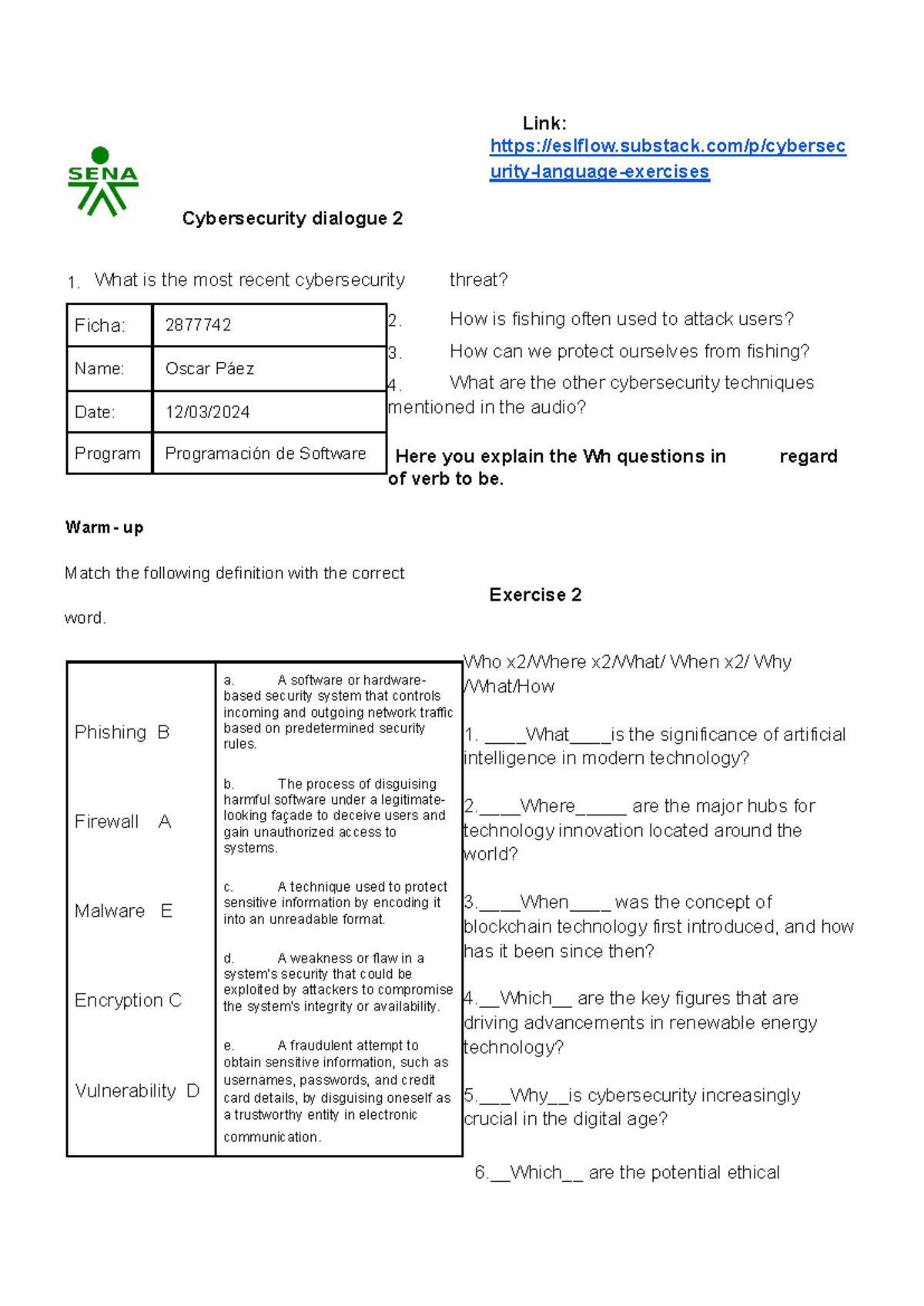 Workshop 2-Guía 2 PDF - Link: eslflow.substack/p/cybersec urity ...