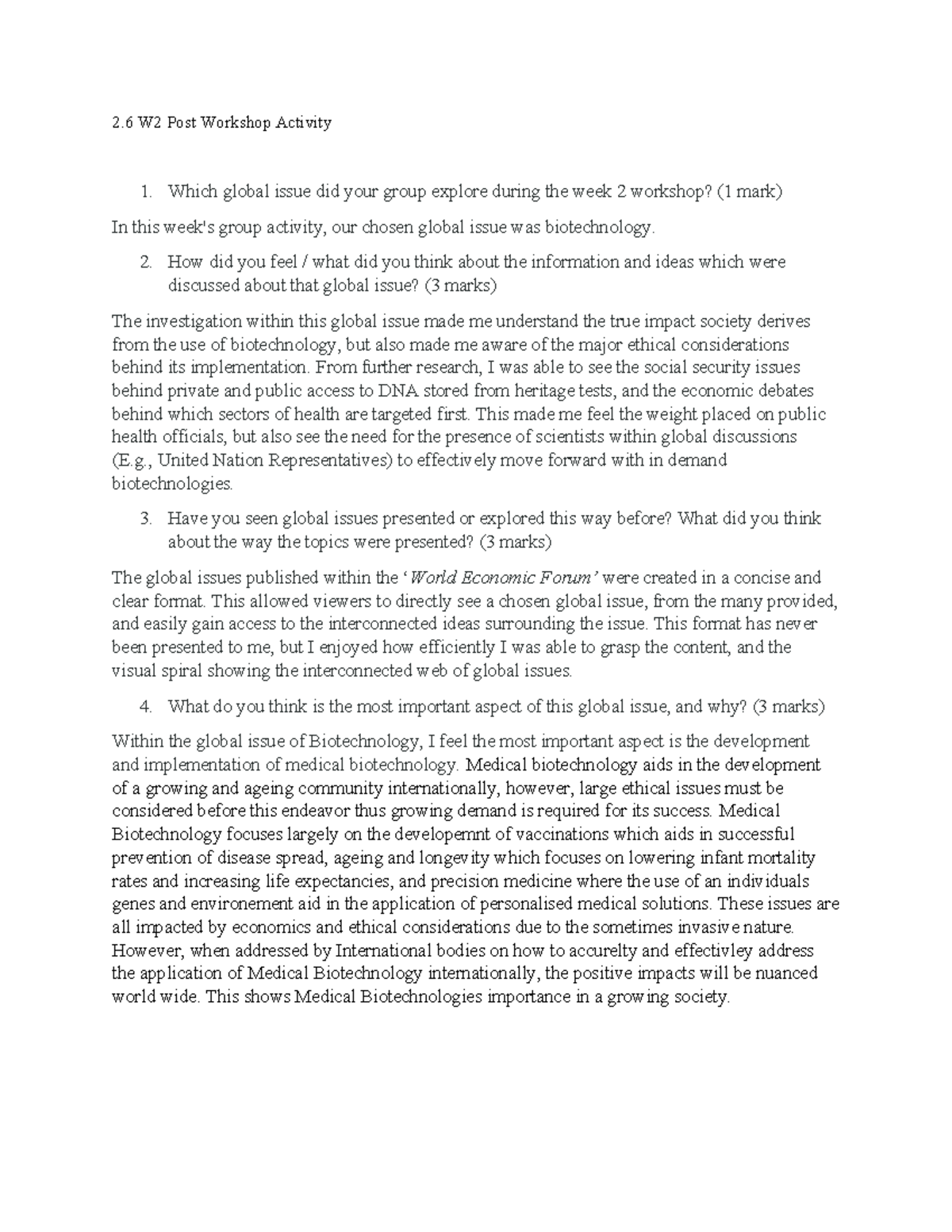 2.6 W2 Post workshop activity (AT1) - 2 W2 Post Workshop Activity 1 ...