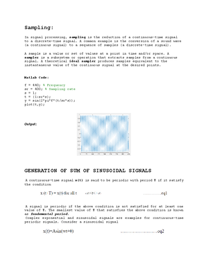 Signal Processing matlab code example - ECE-205 Lab 6 Transfer ...