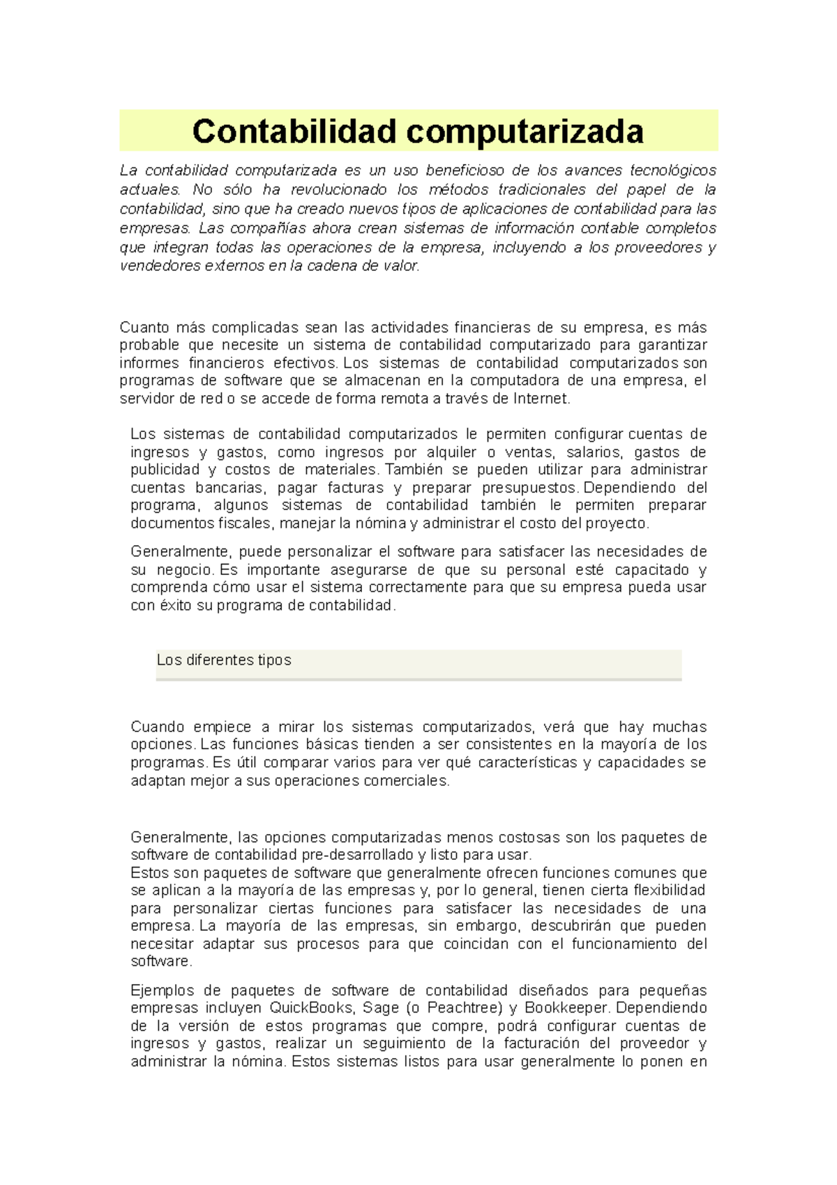 Contabilidad computarizada - No sólo ha revolucionado los métodos ...