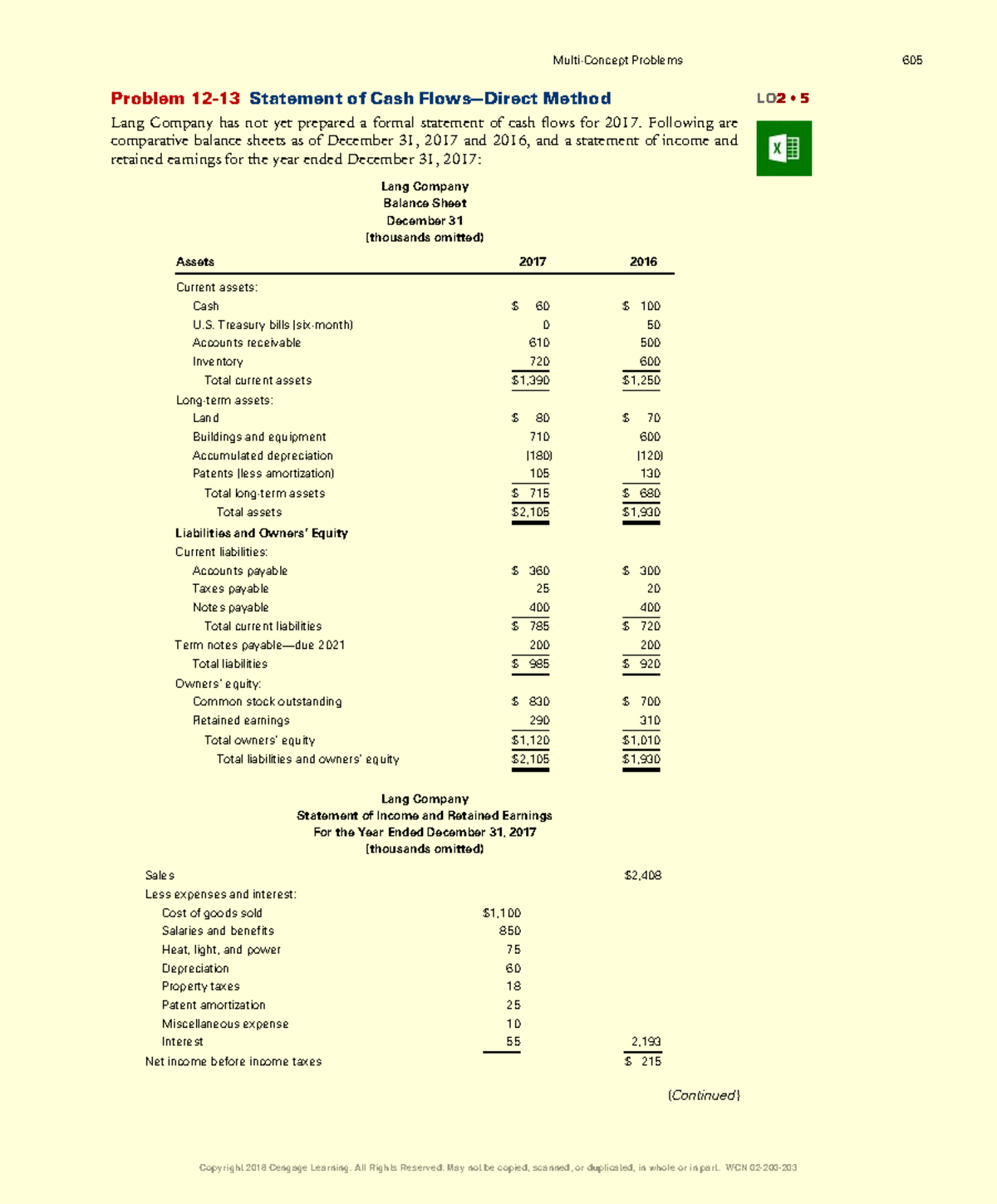 Using Financial Accounting Information The Alternative To Debits And Credits 212 Problem 12 13