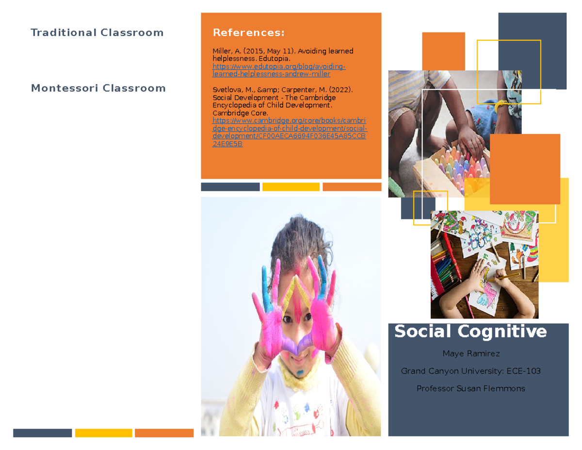 Social Cognitive Brochure - Traditional Classroom Montessori Classroom ...